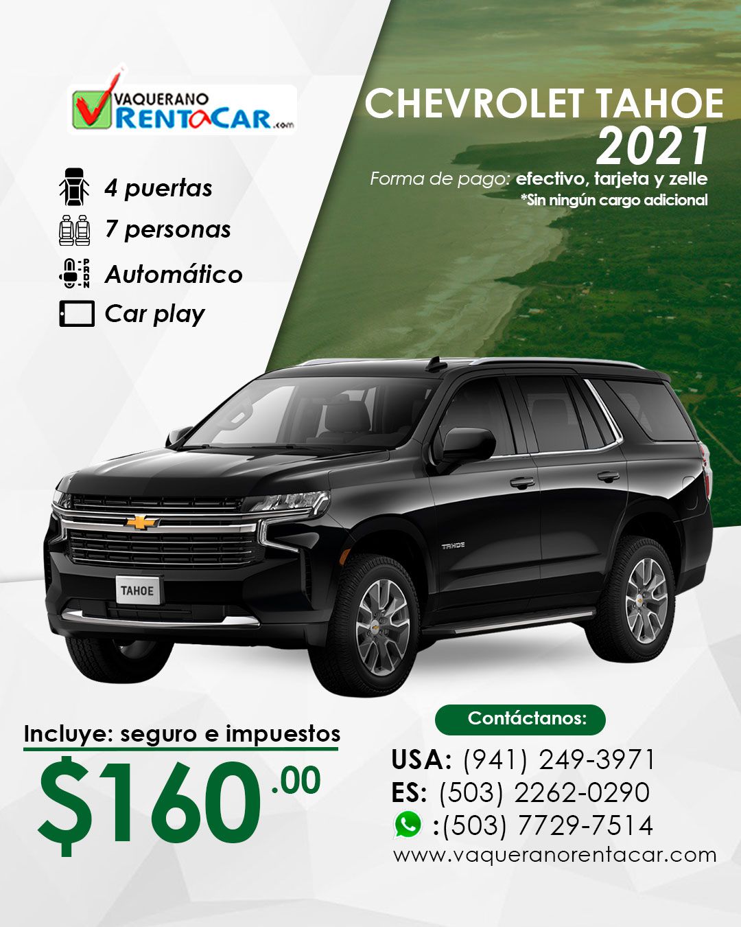 Vaquerano Rent a Car - Bienvenidos